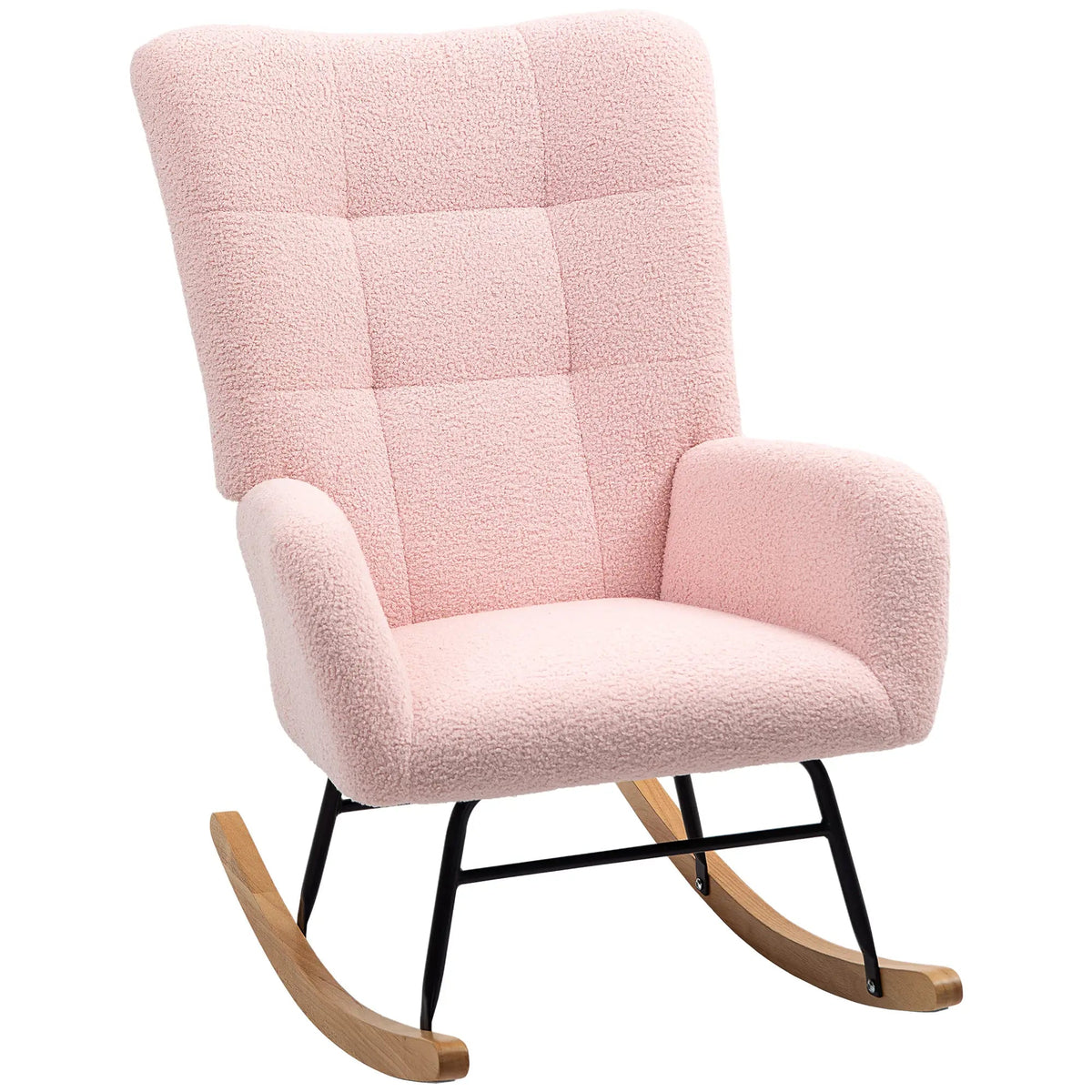 Teddy Fleece Rocking Chair - Pink – Rathwood