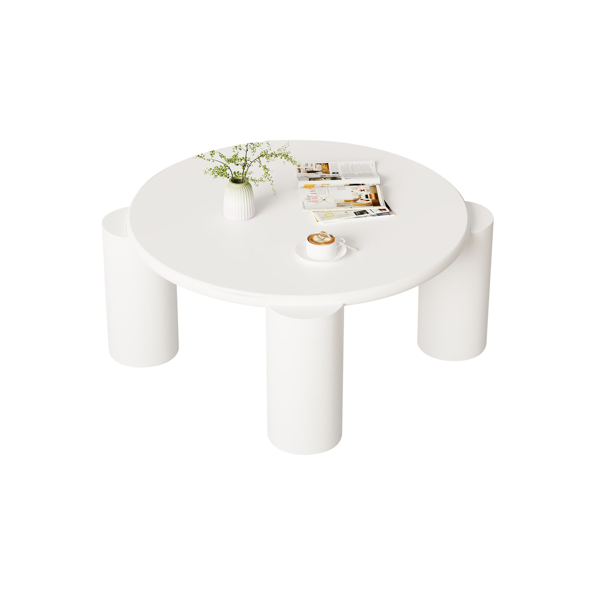 Coffee Table, Round White – Rathwood