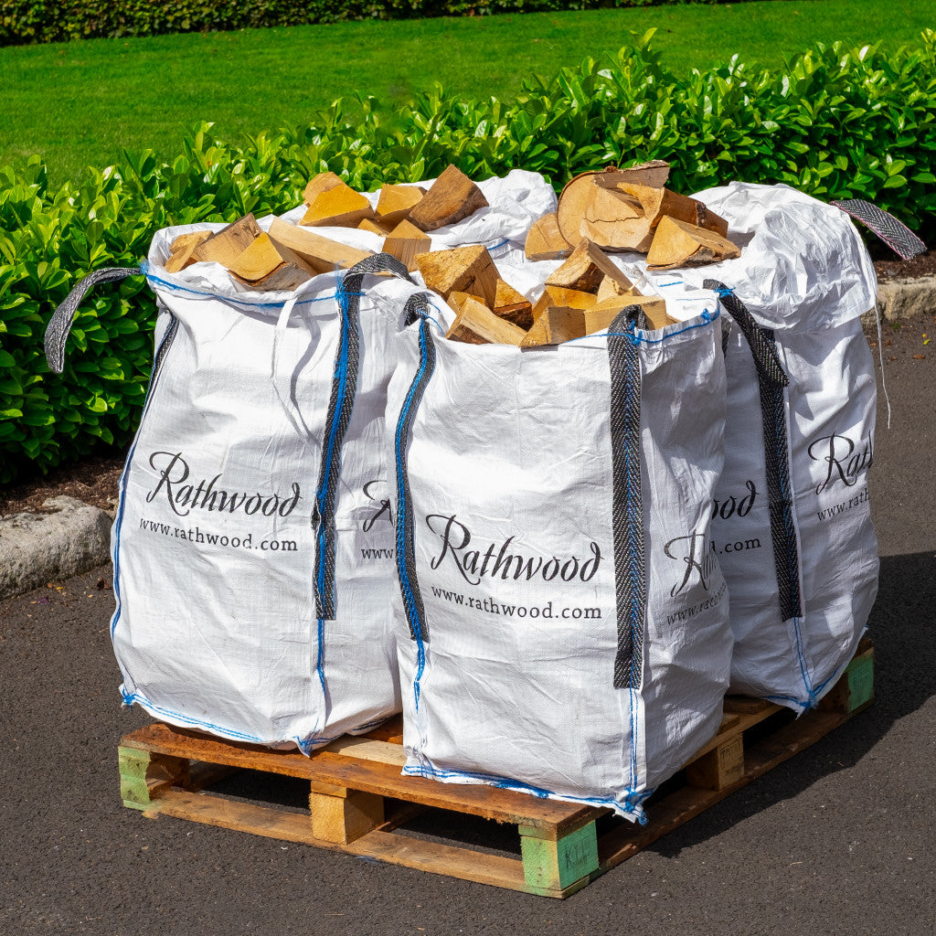 400kg Kiln Dried Hardwood Trolley Bags on Pallet – Rathwood